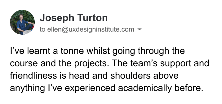 The gold standard in UX education | UX Design Institute